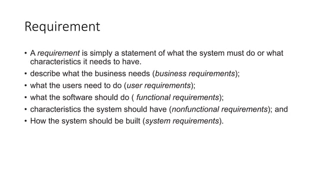 Requirement Definition.pptx | IT and Internet Support | Internet