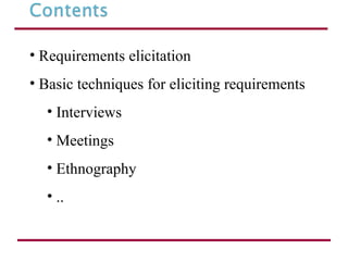 Requirement elicitation | PPT