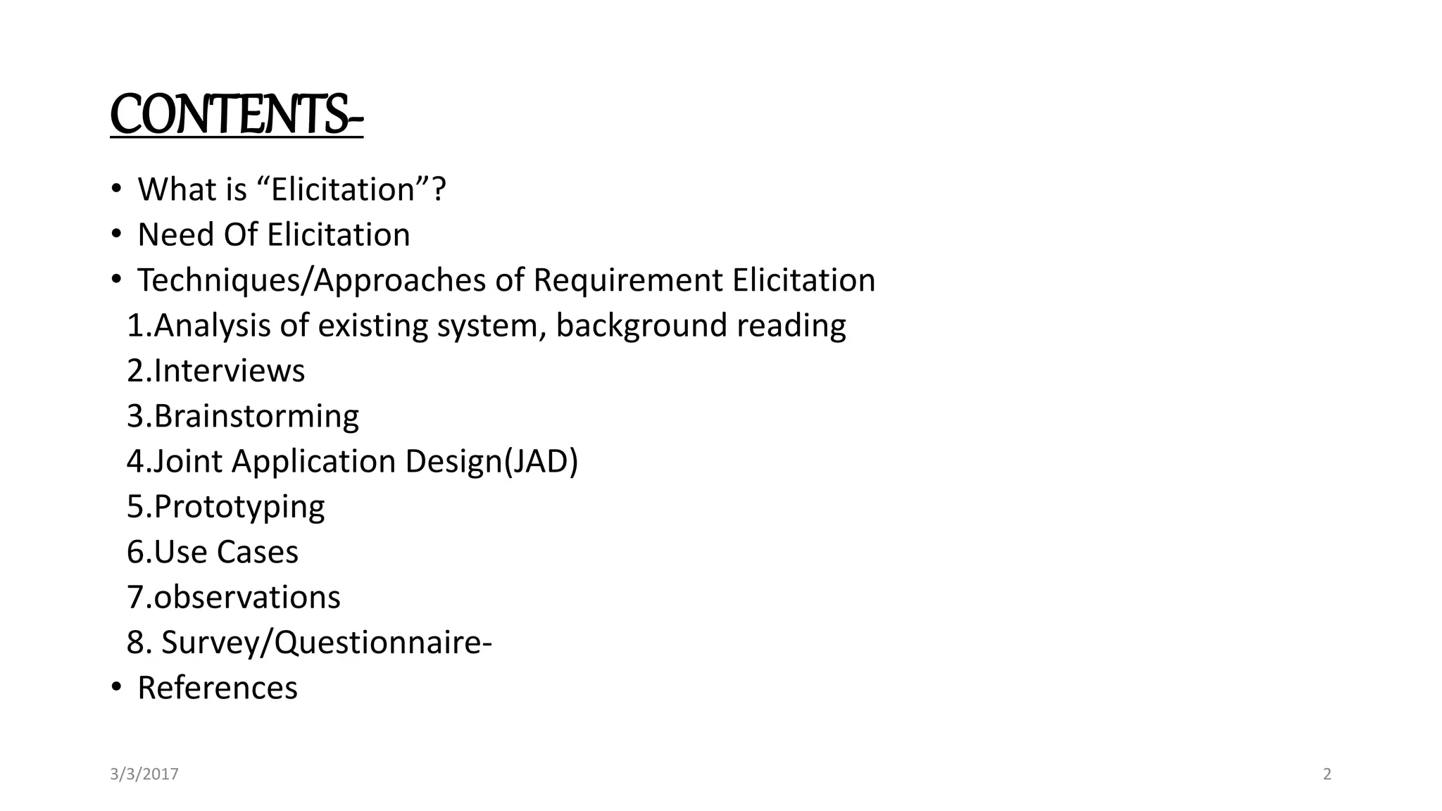 Requirement elicitation | PPTX