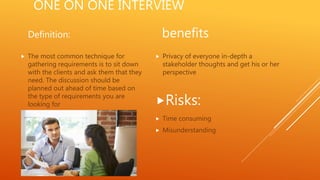 Requirement elicitation techniques for software | PPTX