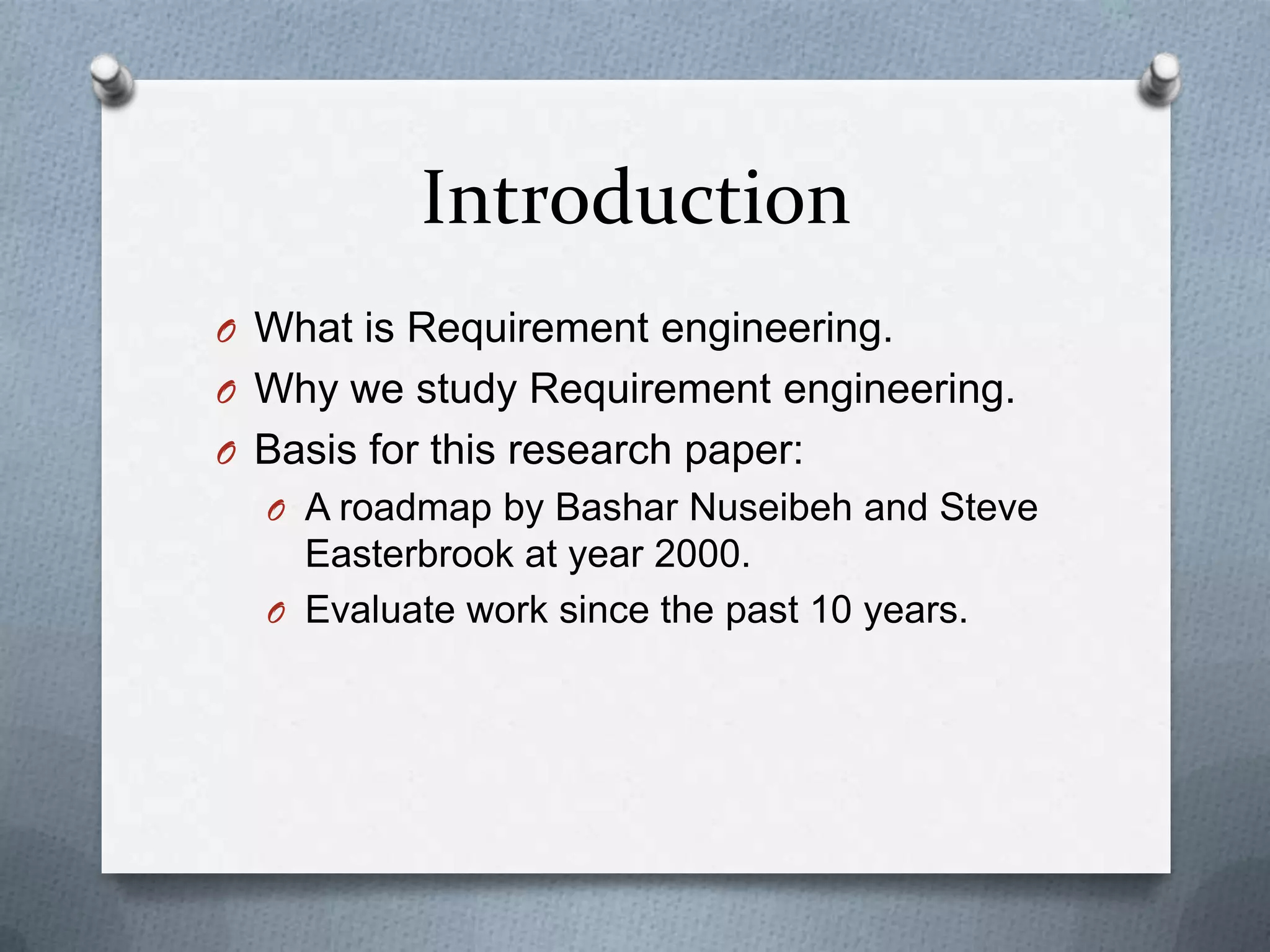 Requirement engineering evaluation | PPTX | Computer Software and Applications | Computing