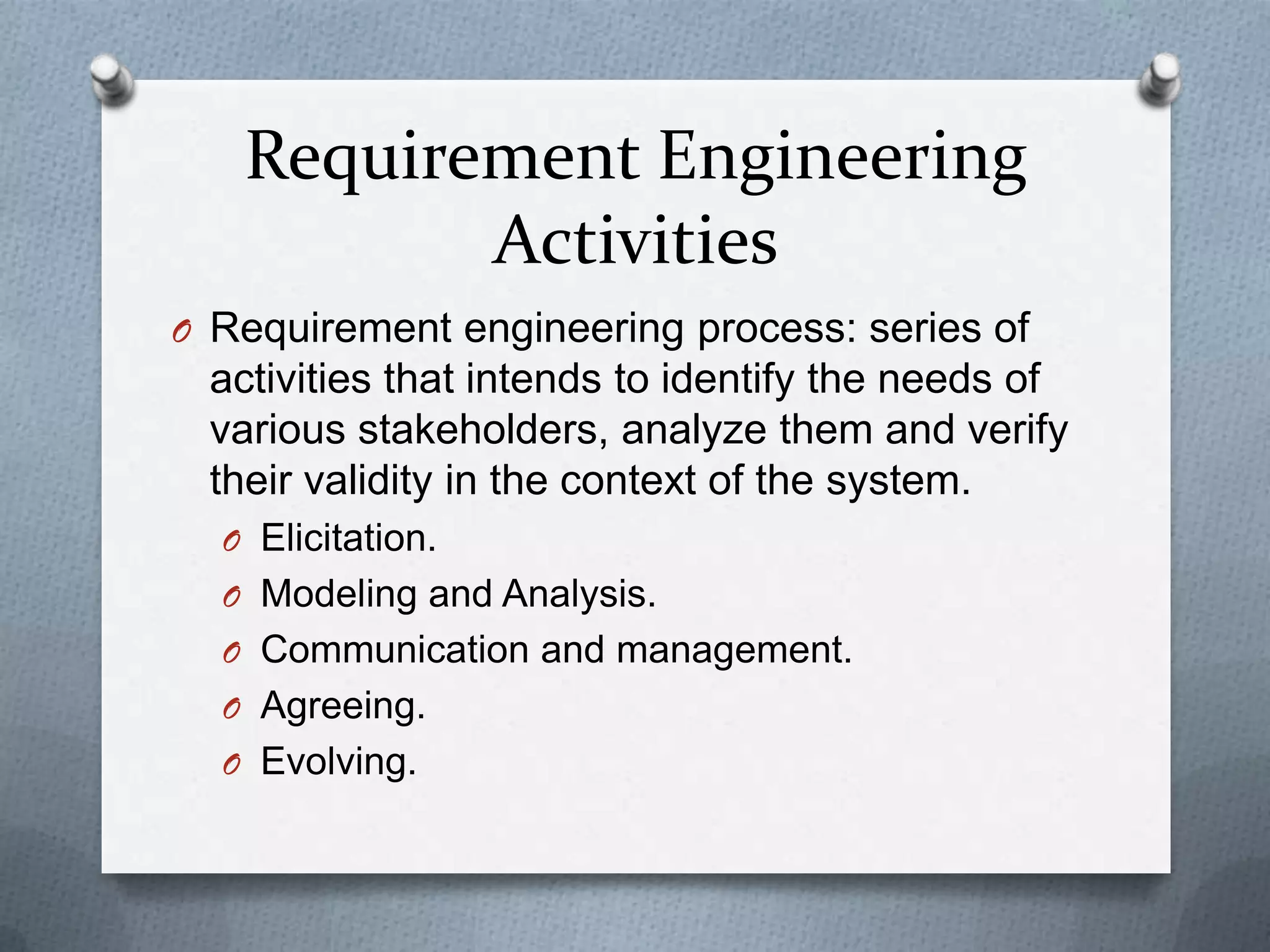 Requirement engineering evaluation | PPT