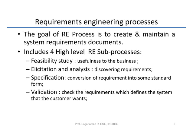 Requirement engineering process | PDF | Business | Business and Finance