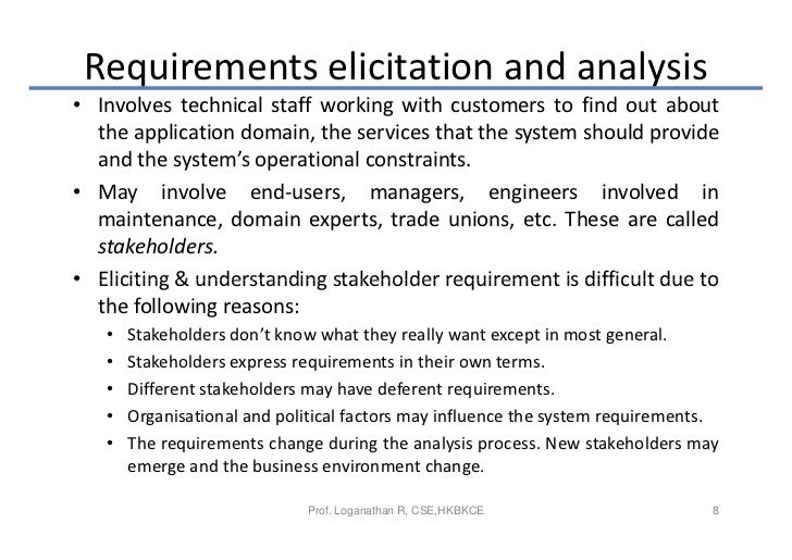 Requirement engineering process