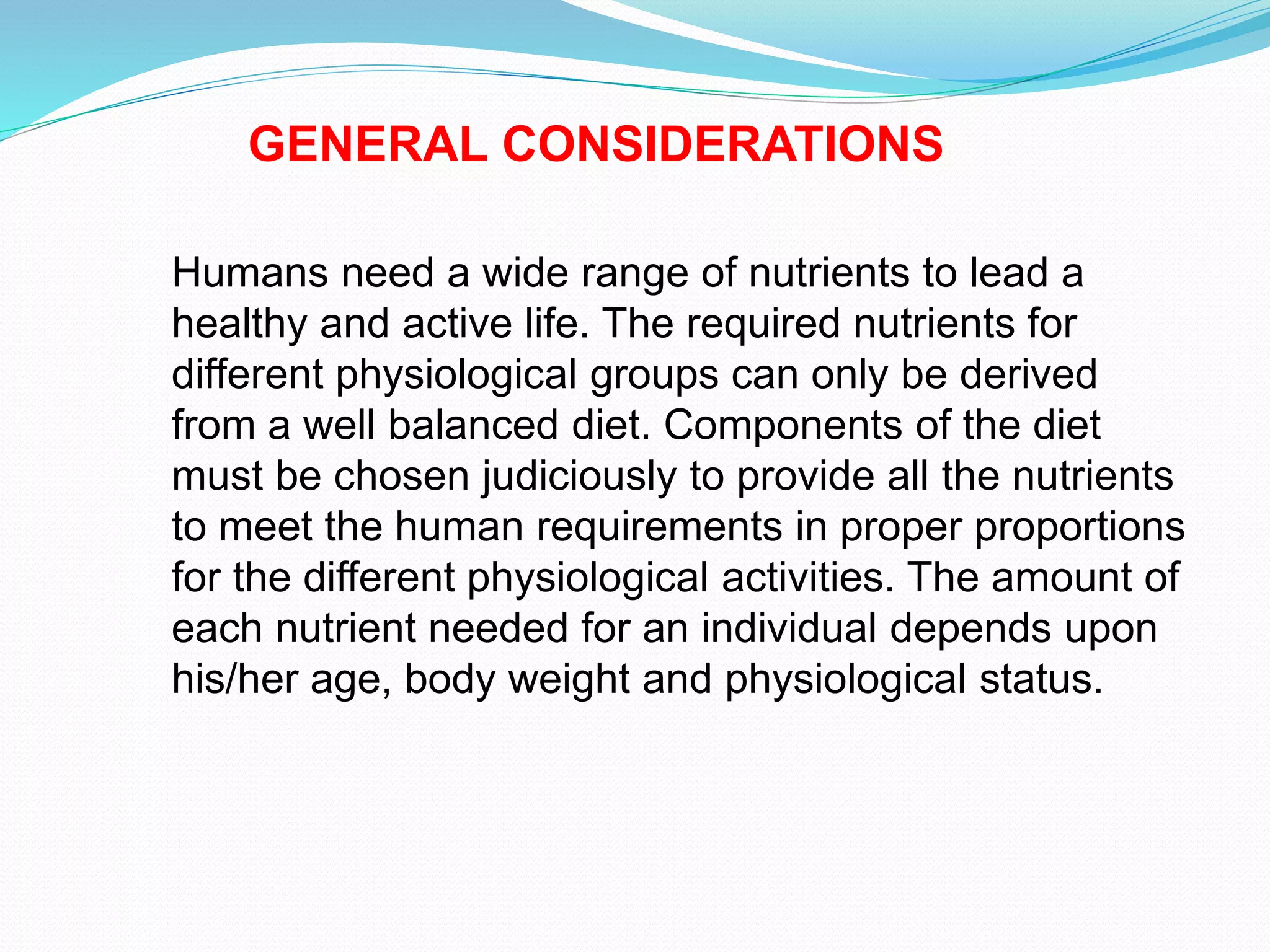 Requirement for nutrients | PPTX