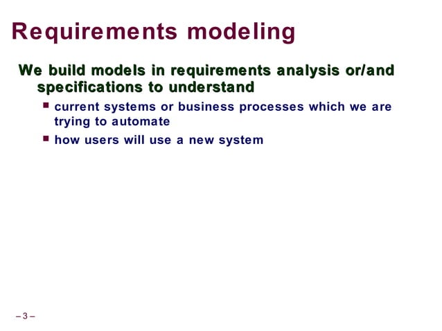Requirement modeling | PPT