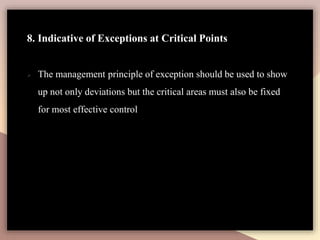 Requirement of effective control system | PPTX