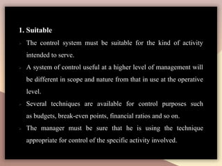 Requirement of effective control system | PPTX