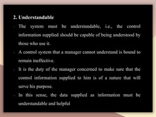 Requirement of effective control system | PPTX