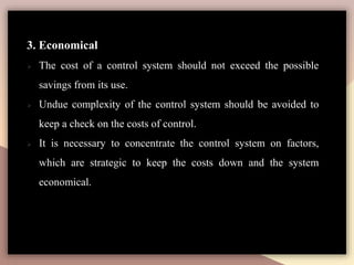 Requirement of effective control system | PPTX