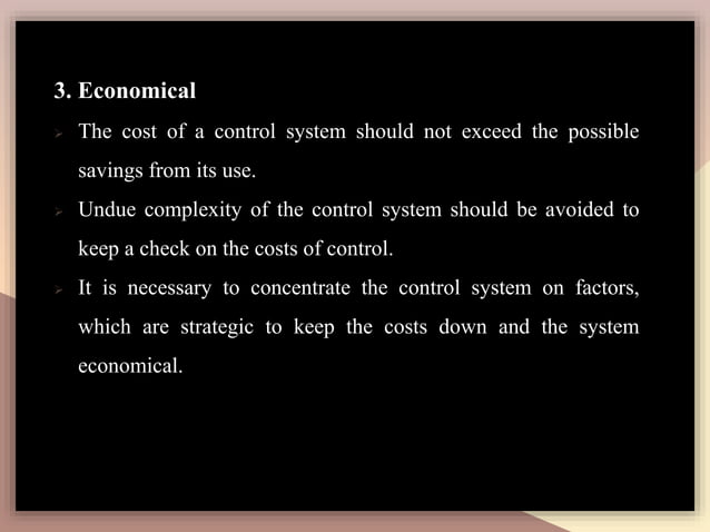 Requirement of effective control system | PPTX