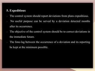 Requirement of effective control system | PPTX