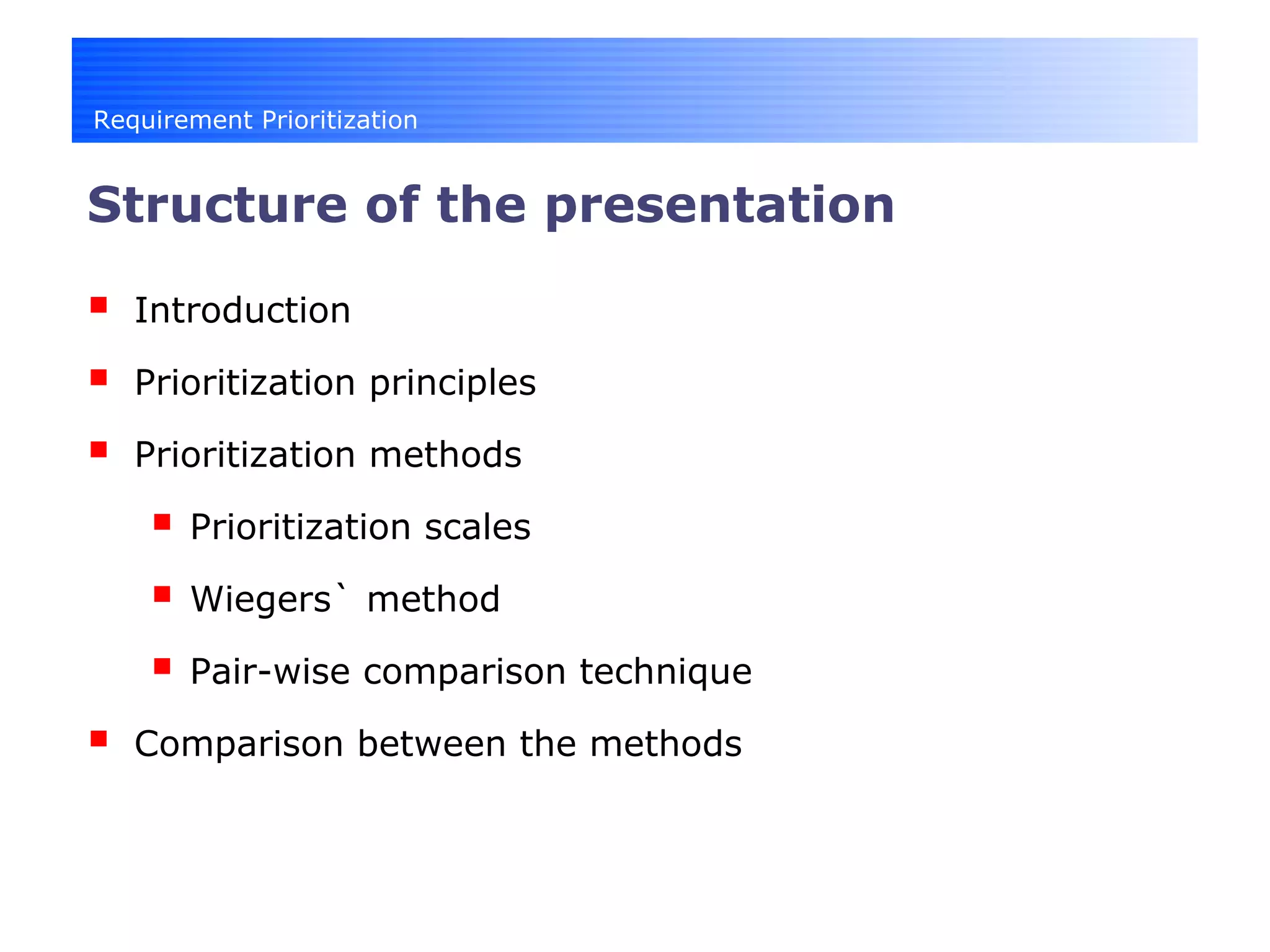Requirement prioritization | PPT