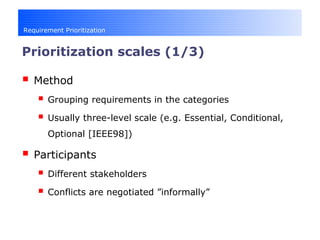Requirement prioritization | PPT