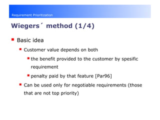 Requirement prioritization | PPT