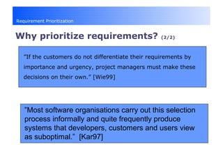 Requirement prioritization | PPT