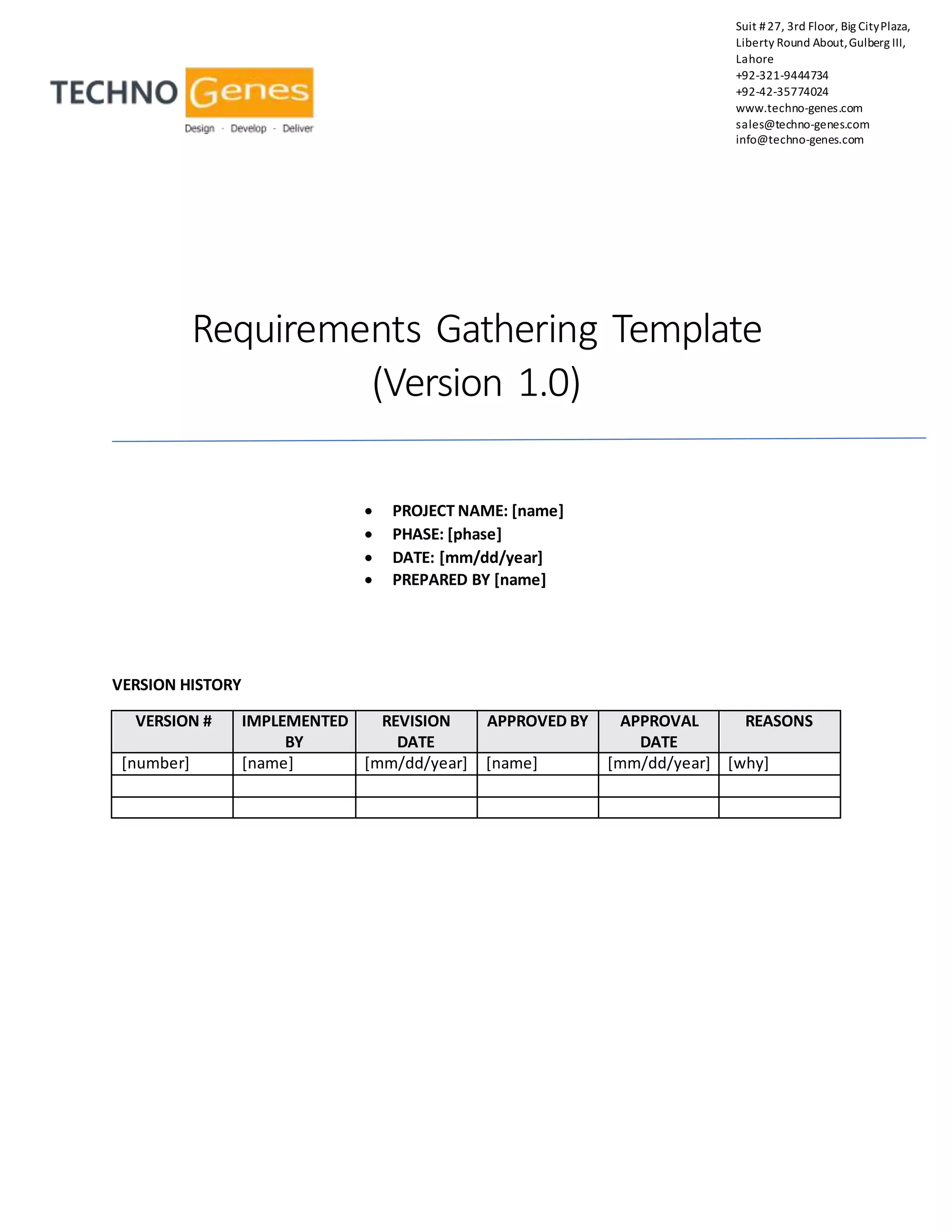 Requirements gathering-template-project manager-fd-cm | DOCX