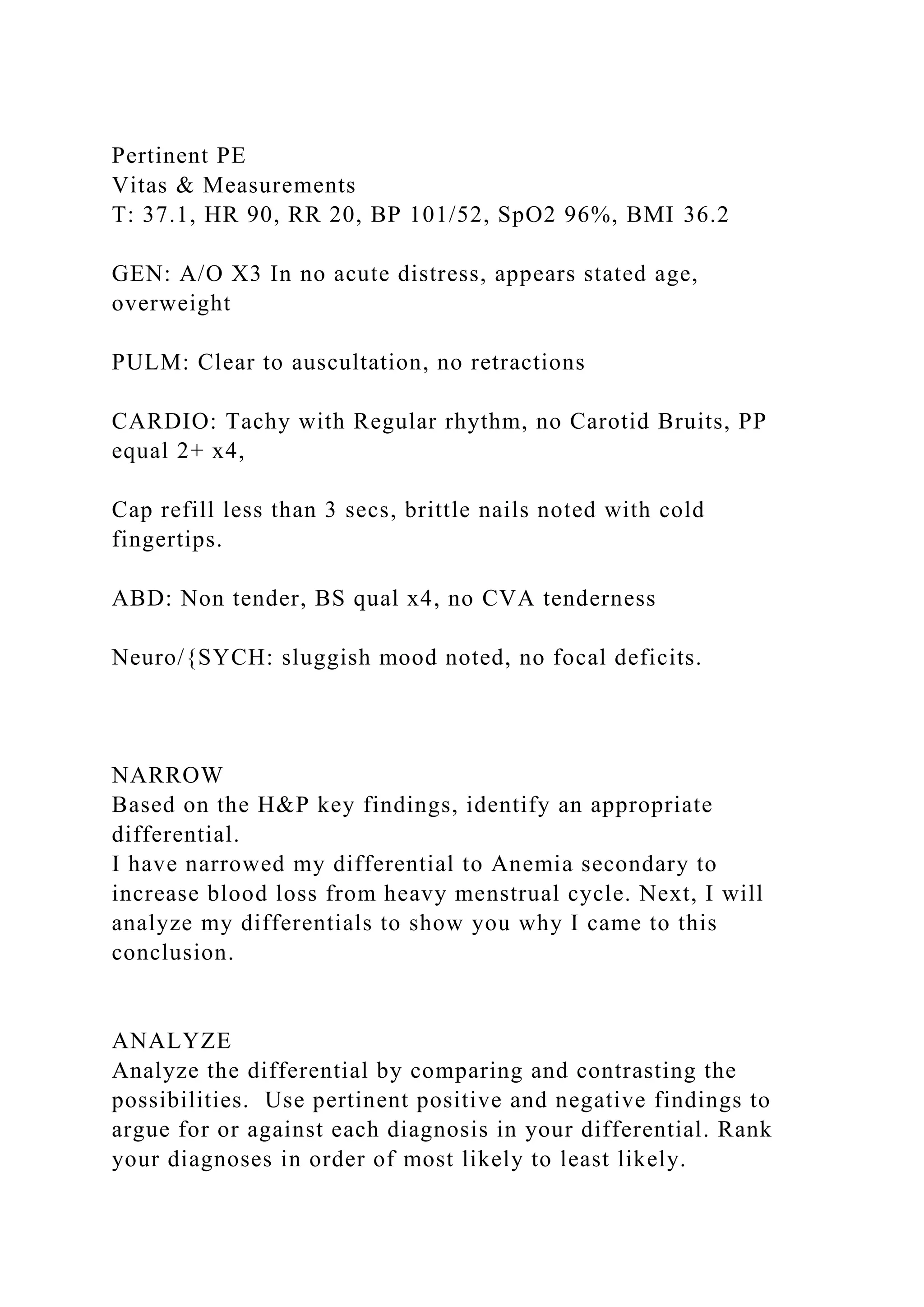 Requirements1. Using a patient seen in their clinical setting, .docx