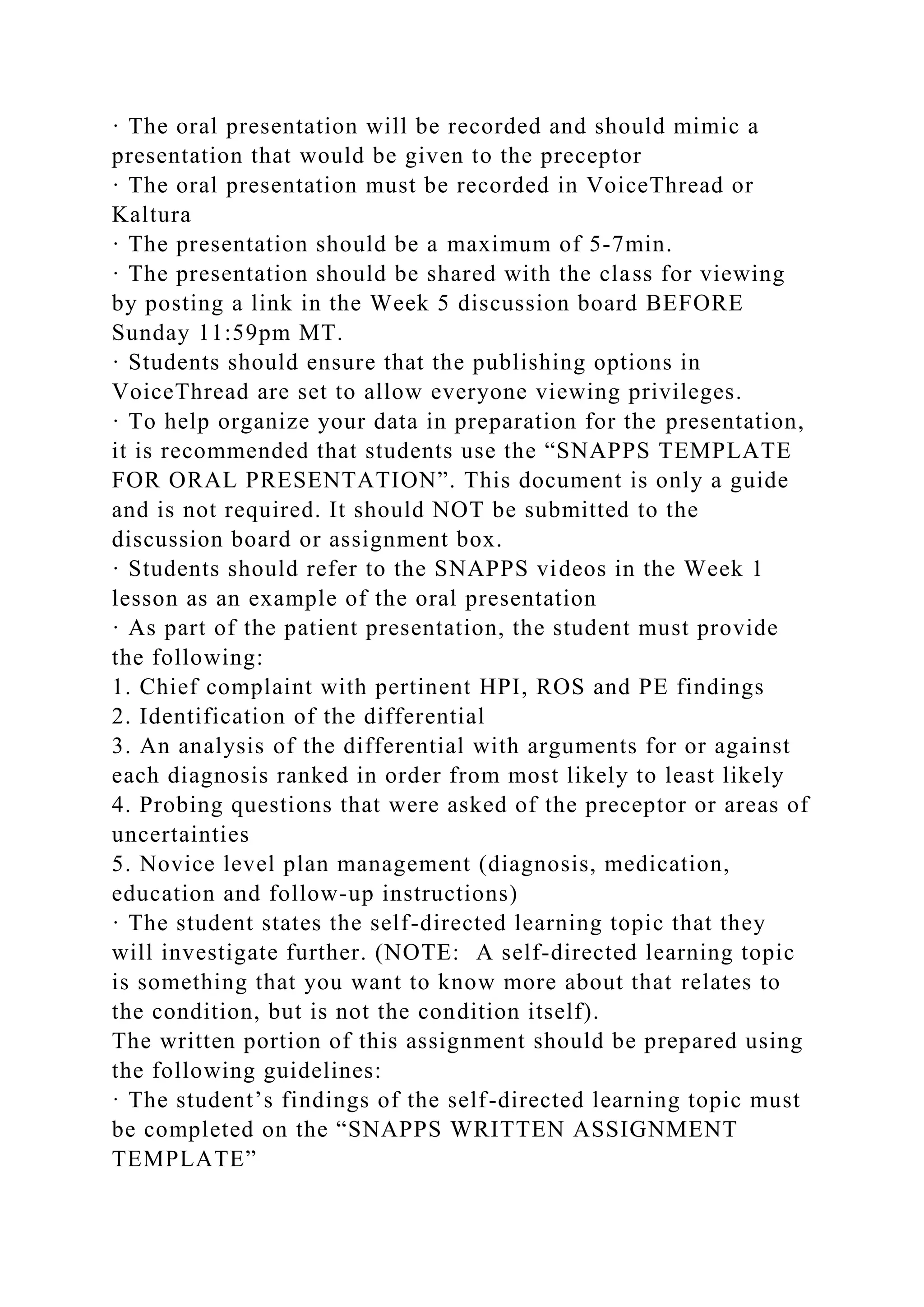 Requirements1. Using a patient seen in their clinical setting, .docx