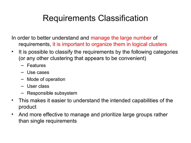 Requirements analysis lecture | PPT