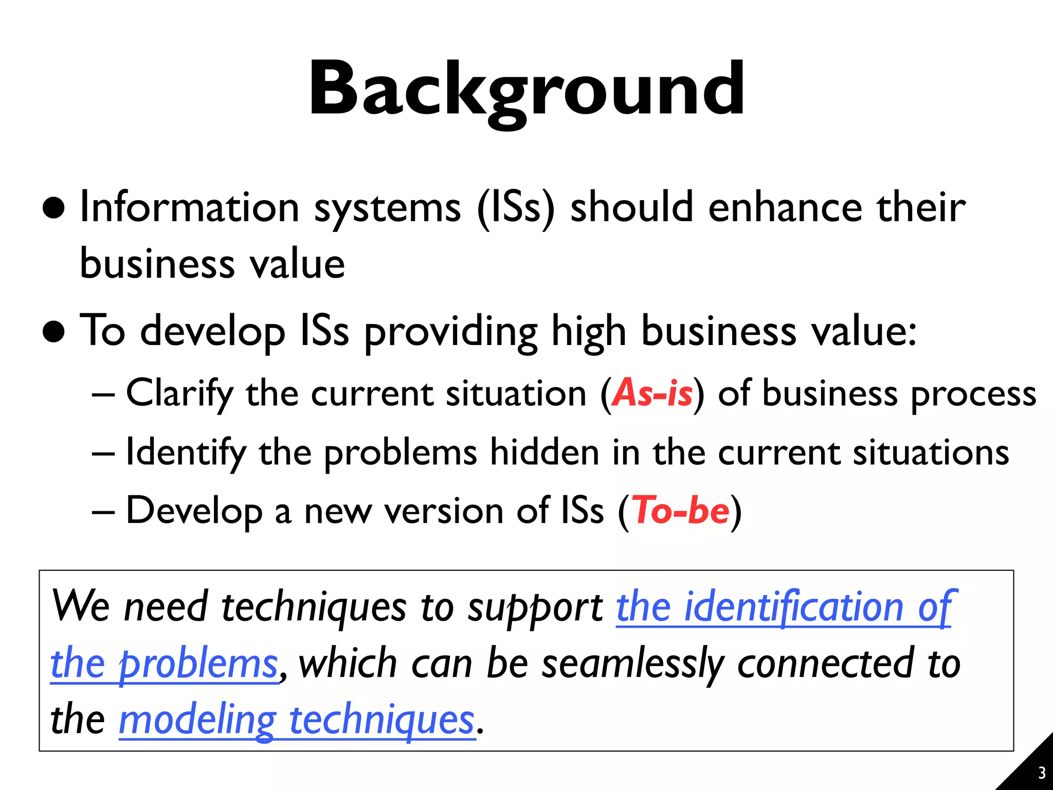 How Can You Improve Your As-is Models? Requirements Analysis Methods ...