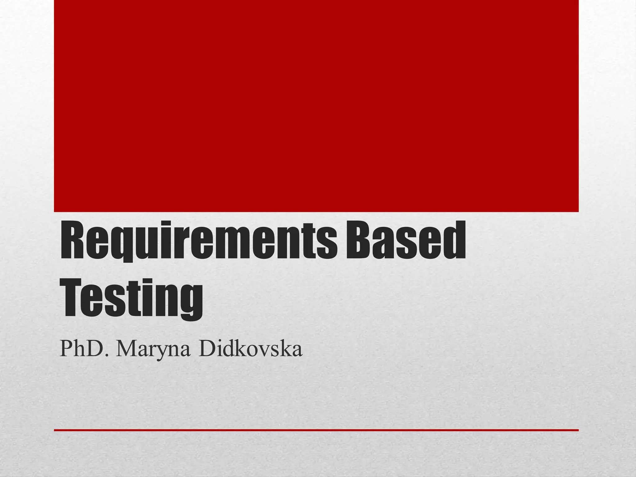 Requirements Based Testing Pdf Operating Systems Computer