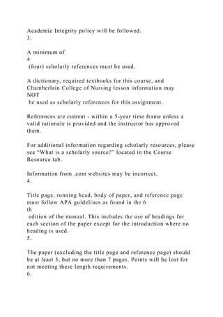 RequirementsDescription of the AssignmentThis assignment focuses.docx