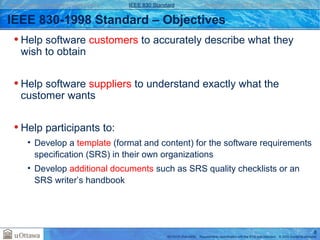 Requirements documentation standards ieee830 | PPT