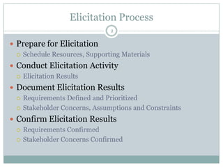 Requirements Elicitation | PPTX