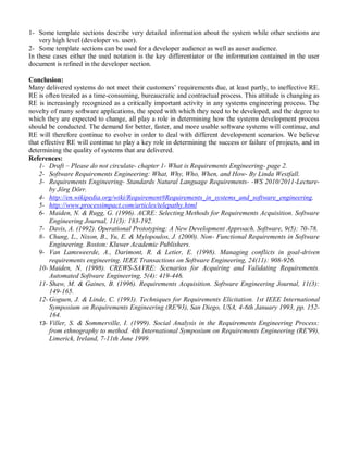 Requirements engineering | PDF