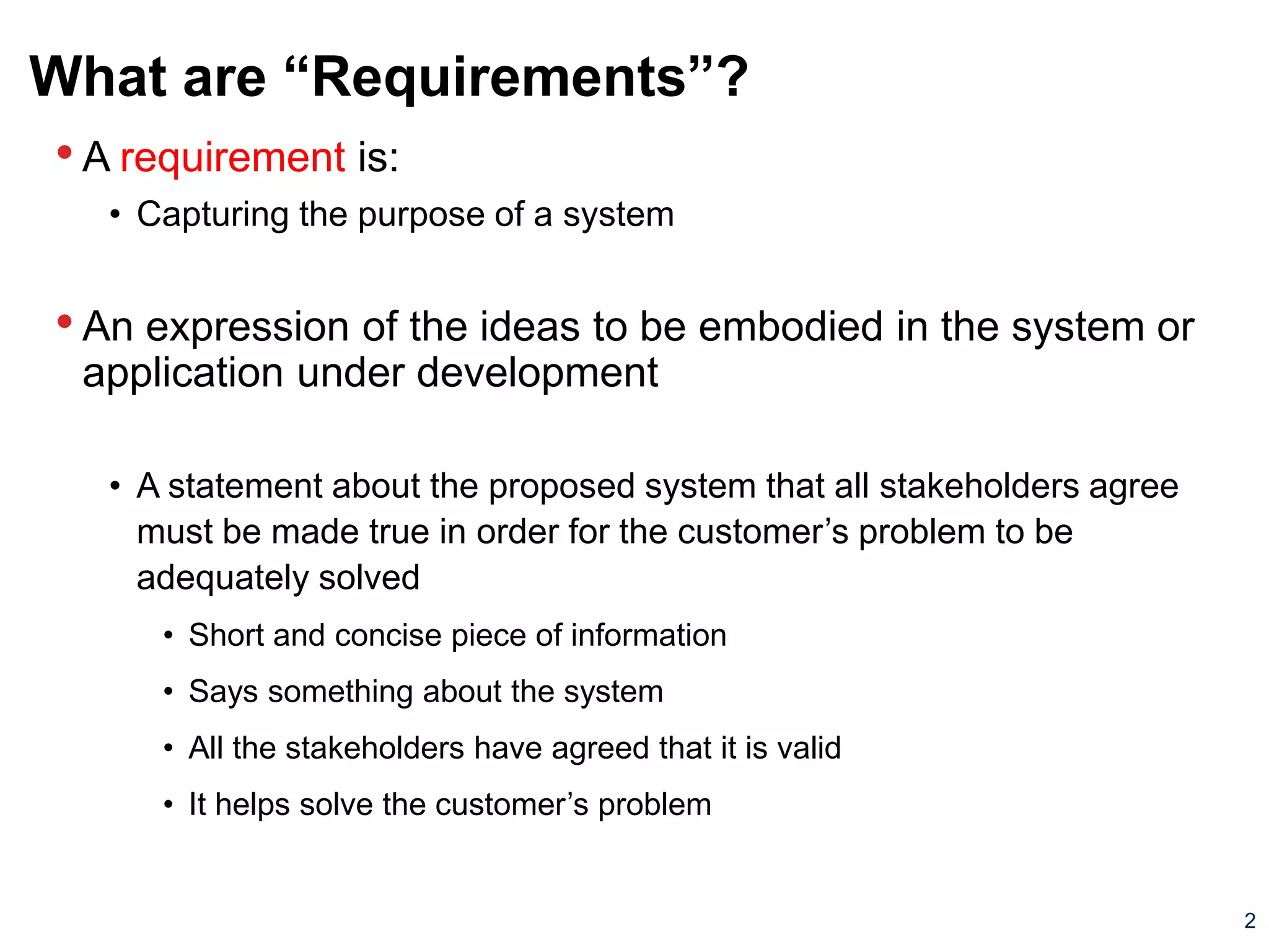 Software Requirements engineering | PPT