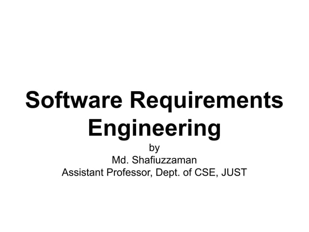 Software Requirements engineering | PPT | Computing | Technology & Computing