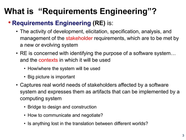 Software Requirements engineering | PPT | Computing | Technology & Computing