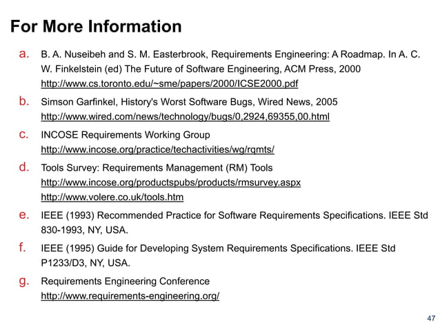 Software Requirements engineering | PPT | Computing | Technology ...