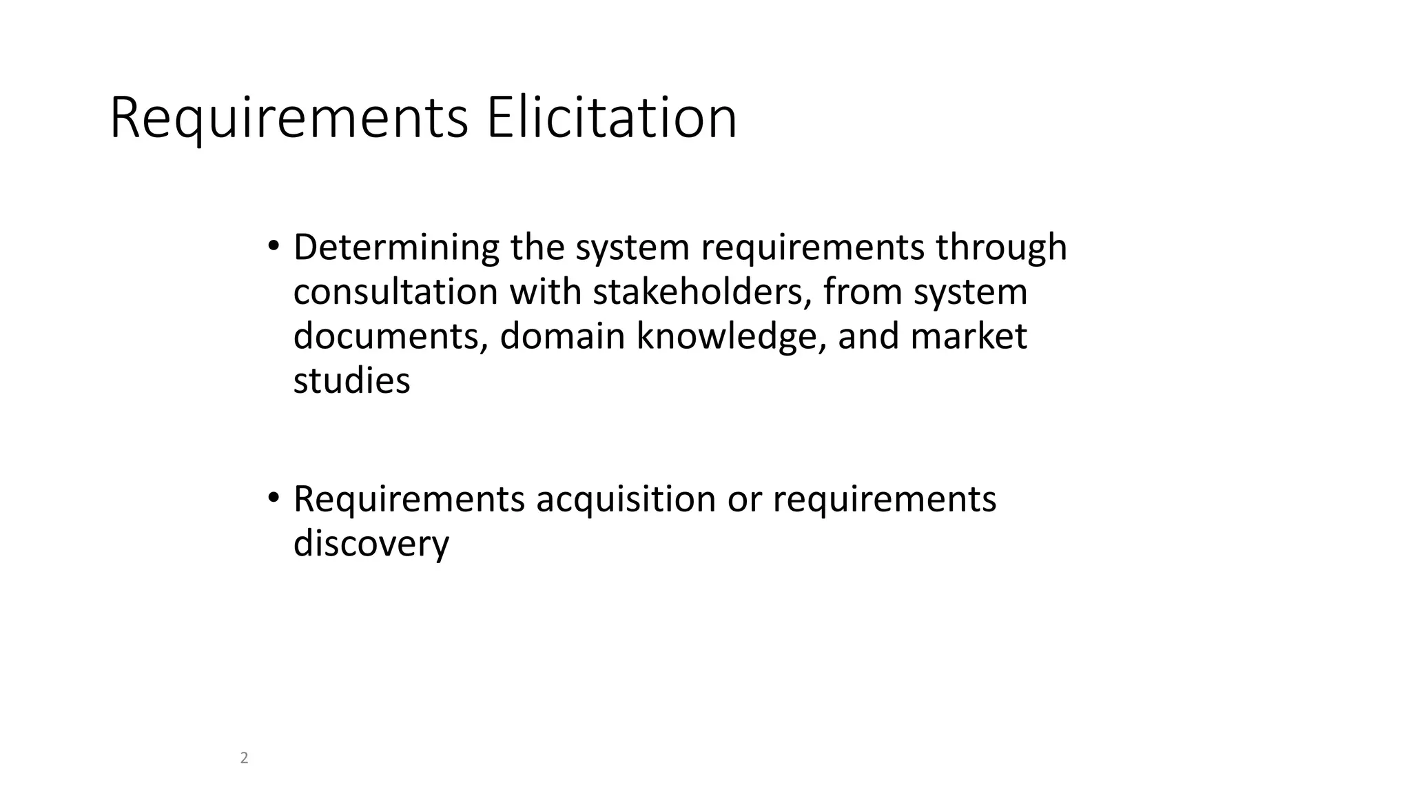 Requirements engineering activities | PPTX