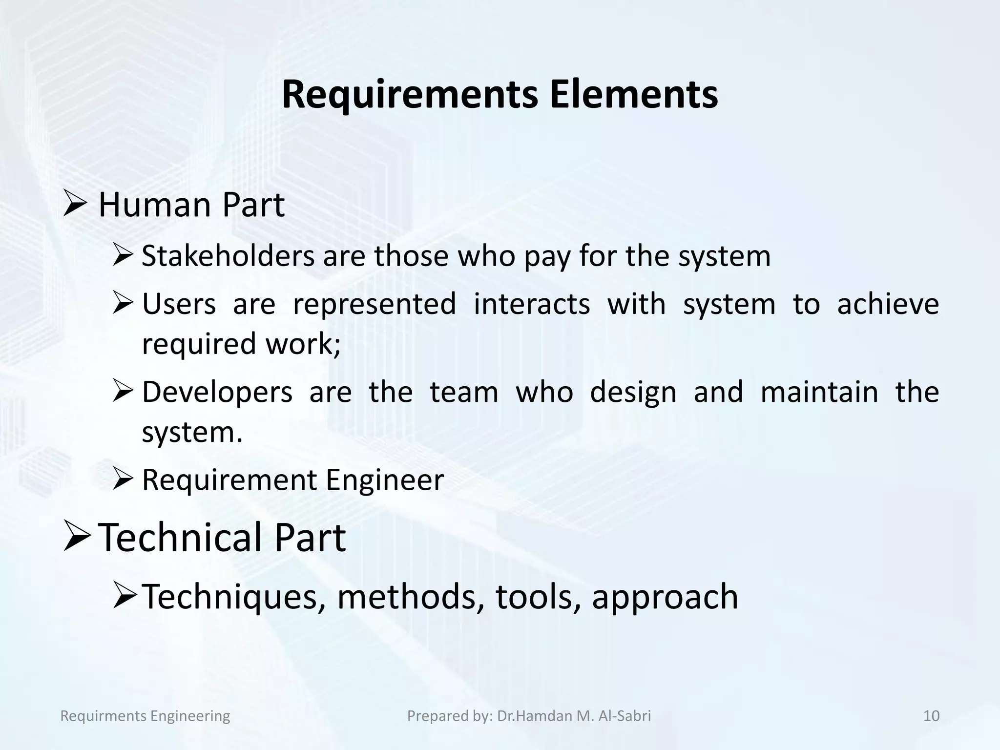 Requirements engineering as a structured process | PDF