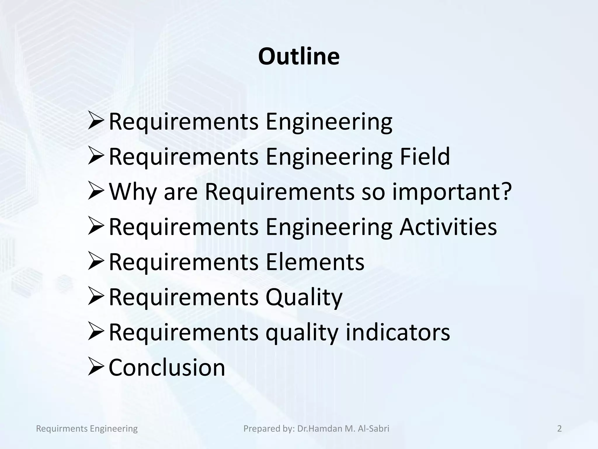 Requirements engineering as a structured process | PDF