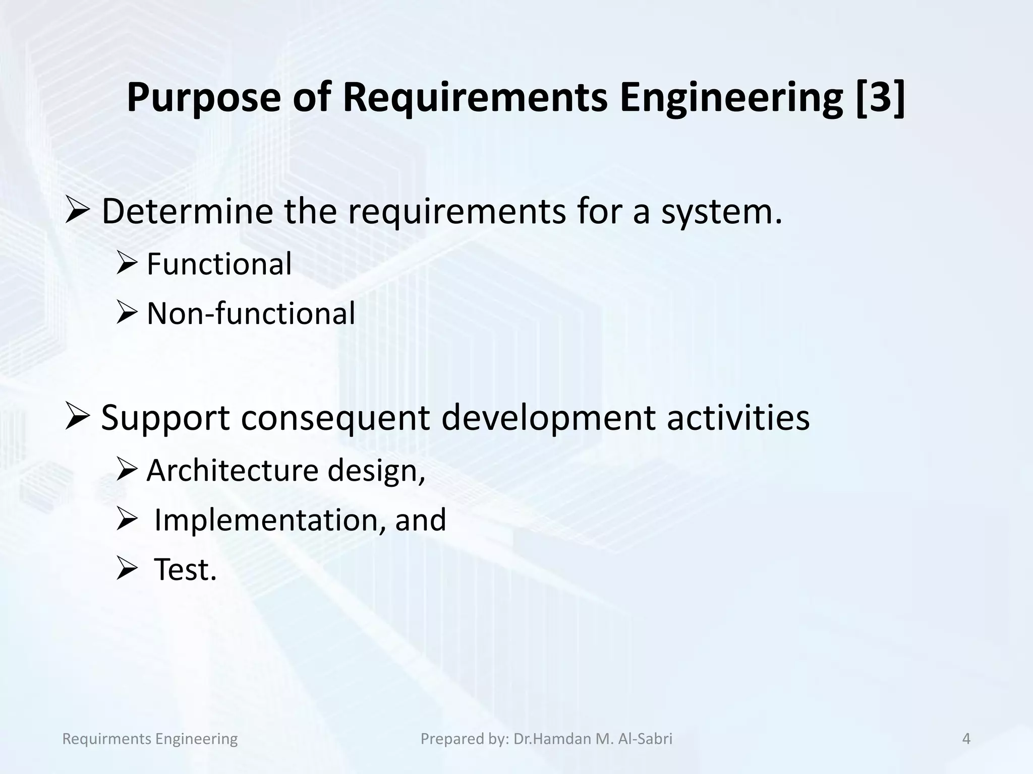 Requirements engineering as a structured process | PDF
