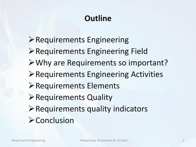 Requirements engineering as a structured process | PDF