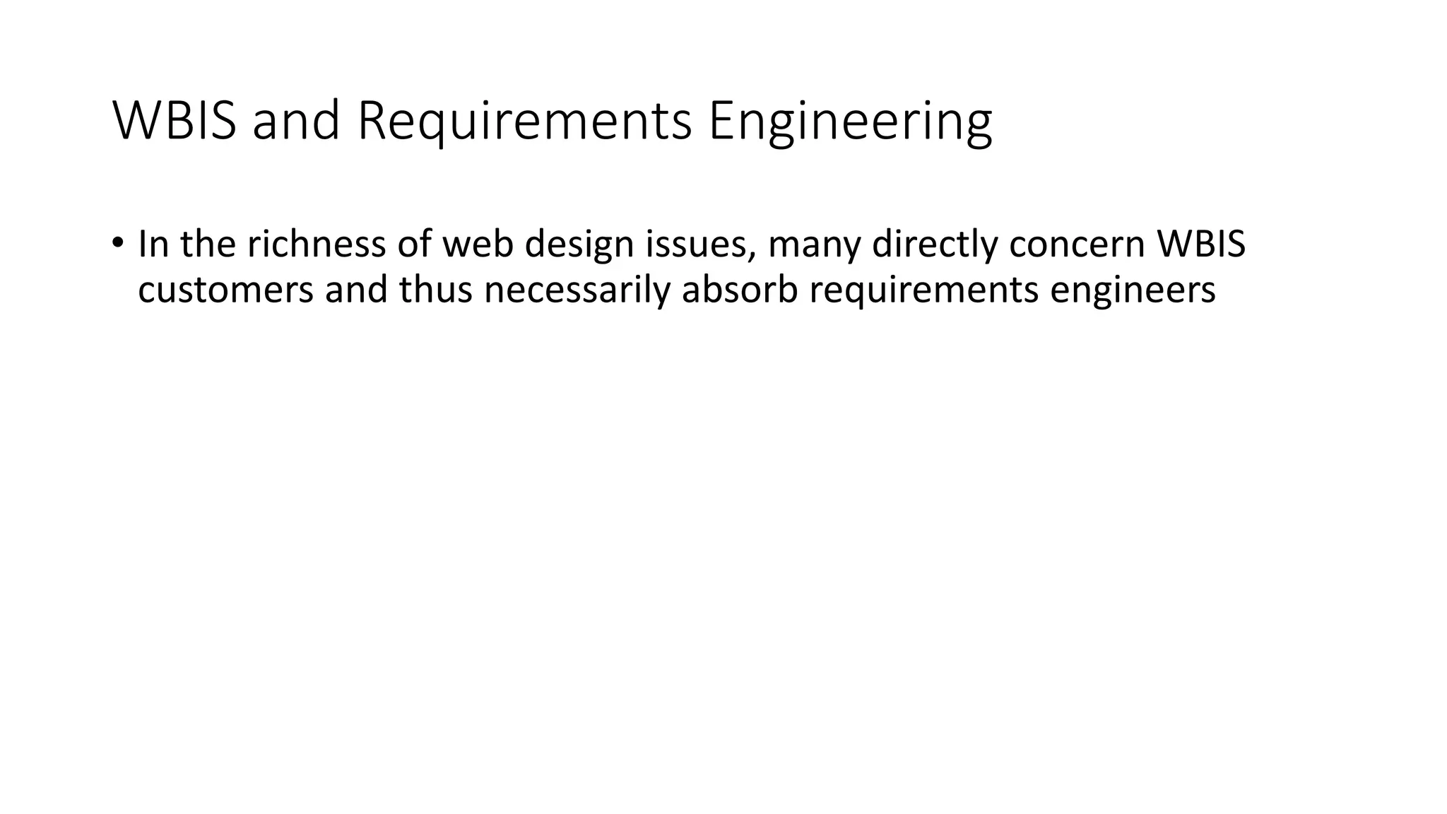 Requirements engineering for web-based information system | PPTX
