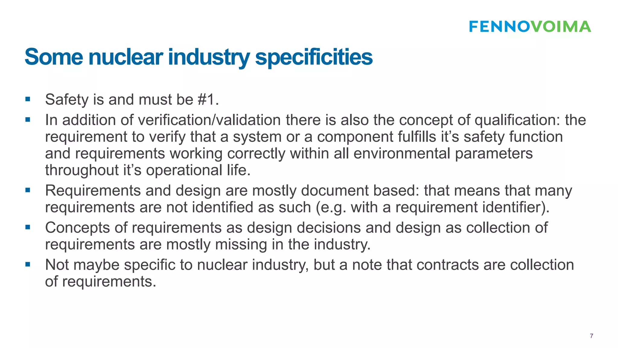 Requirements engineering in Fennovoima nuclear power plant program | PPT