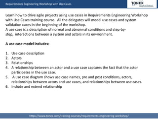 Requirements Engineering Workshop with Use Cases | PPT