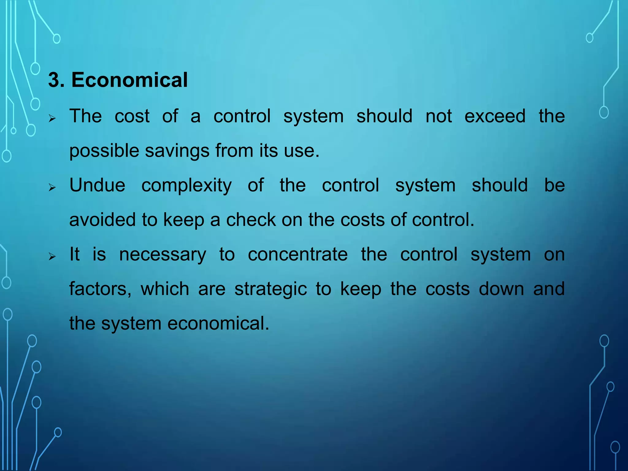 Requirements for a effective control system | PPTX