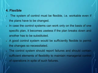 Requirements for a effective control system | PPTX