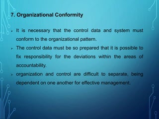 Requirements for a effective control system | PPTX