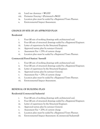 REQUIREMENTS FOR BUILDING PLAN APPROVAL | PDF