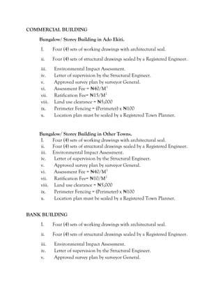 REQUIREMENTS FOR BUILDING PLAN APPROVAL | PDF