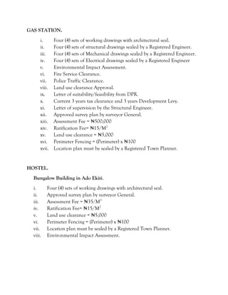 REQUIREMENTS FOR BUILDING PLAN APPROVAL | PDF