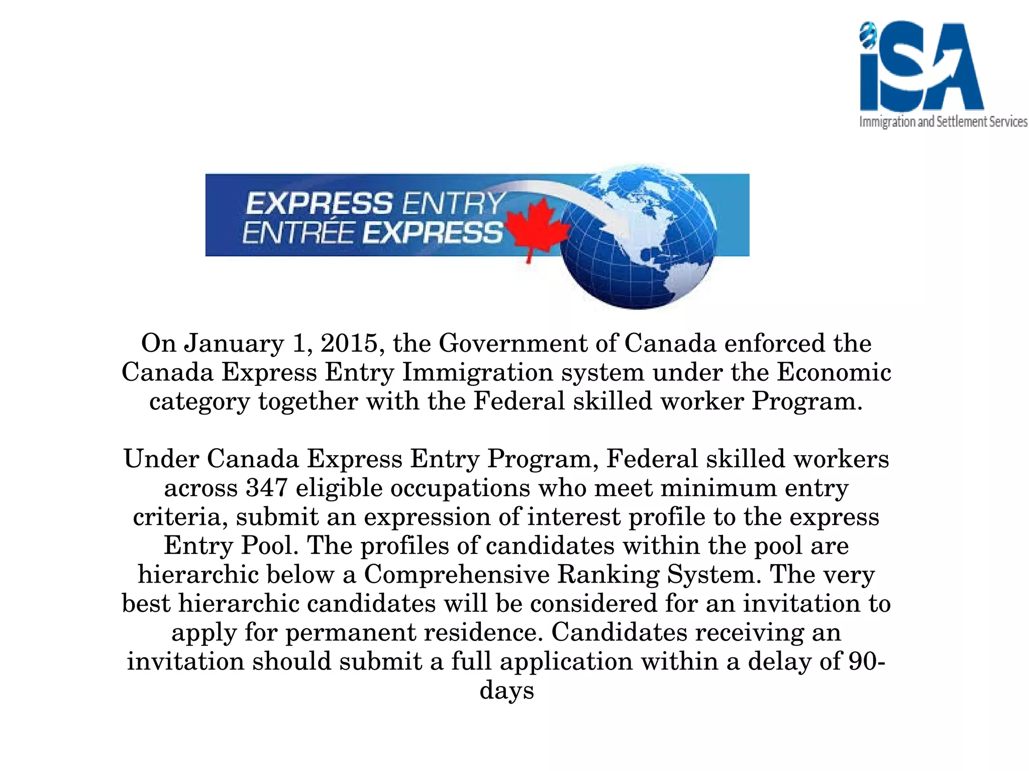 Requirements for Canada express entry | PPT