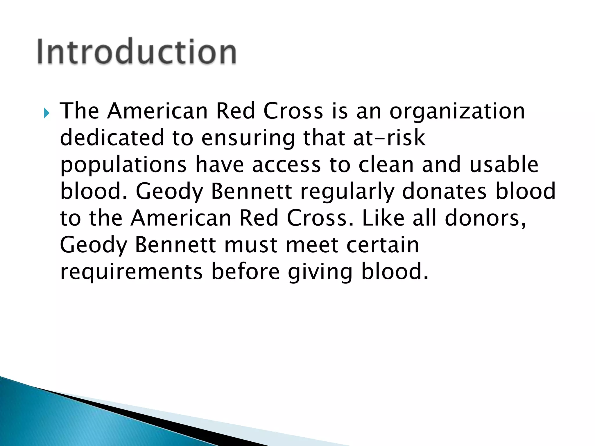 Requirements for Donating Blood to the American Red Cross | PPTX